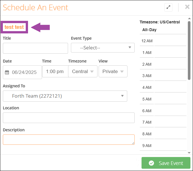 Event & Availability Scheduling – Forth