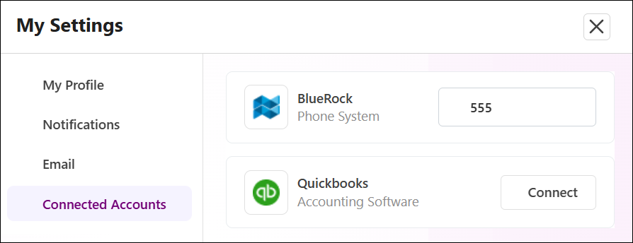 My Settings Page – Forth