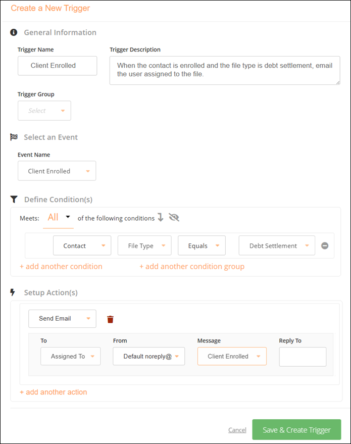 Creating Trigger Conditions – Forth