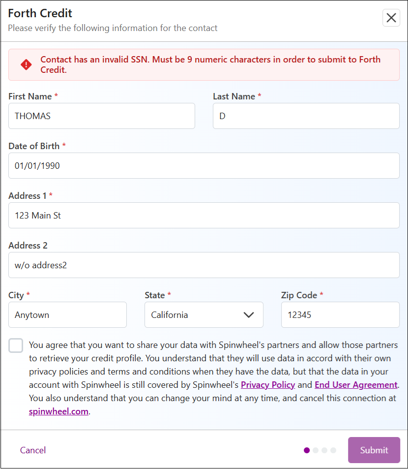 Forth Credit Integration – Forth