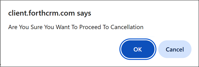 Cancel Program – Forth