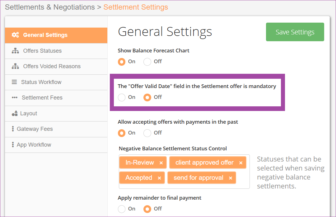 How to Set Up a Settlement Offer – Forth