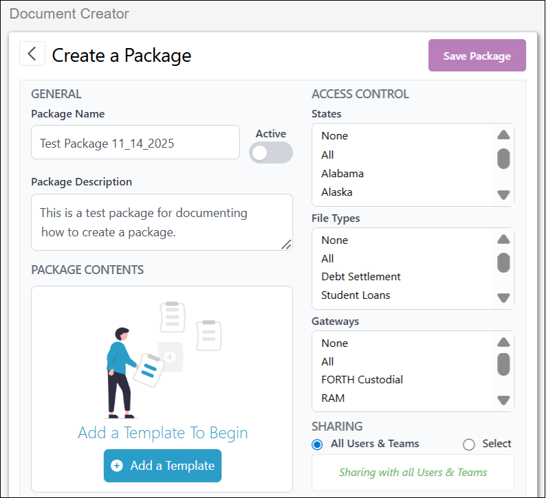 Document Packages – Forth