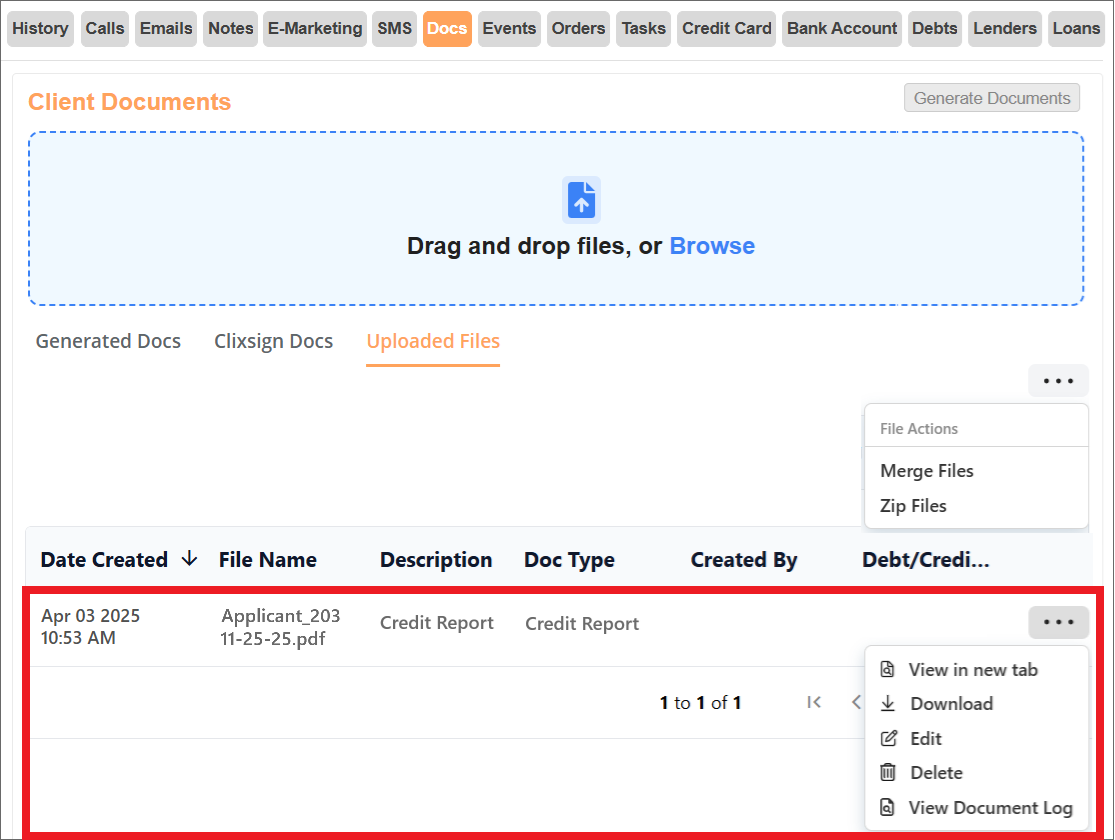 TransUnion Credit Reporting Integration – Forth