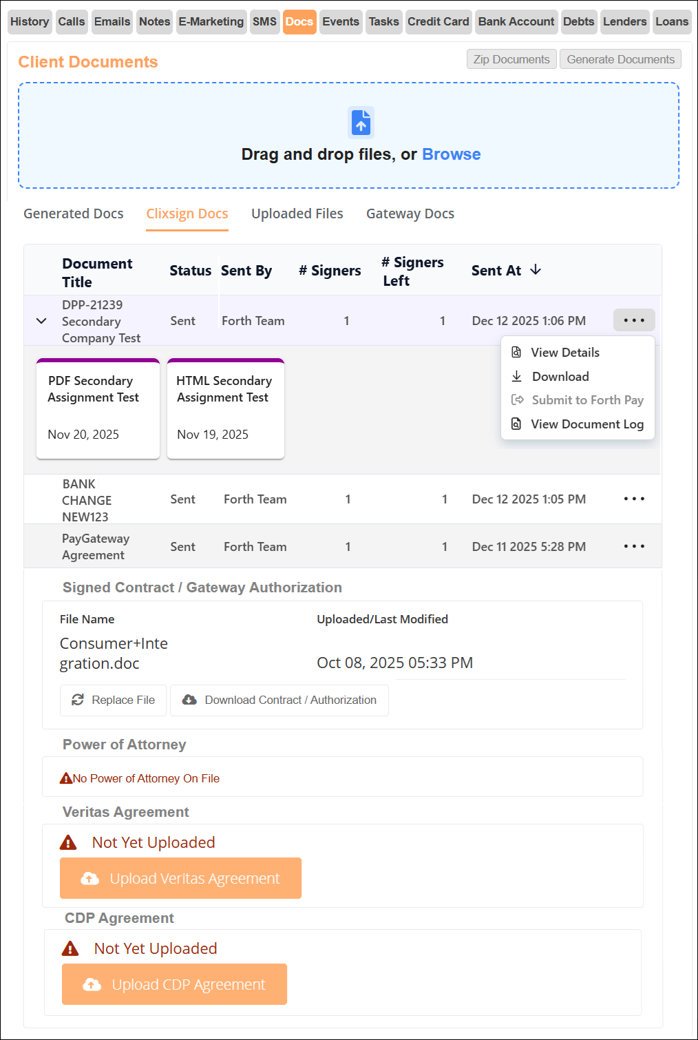 Generating and Sending Documents for Signature – Forth