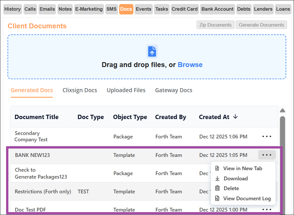 Generating and Sending Documents for Signature – Forth