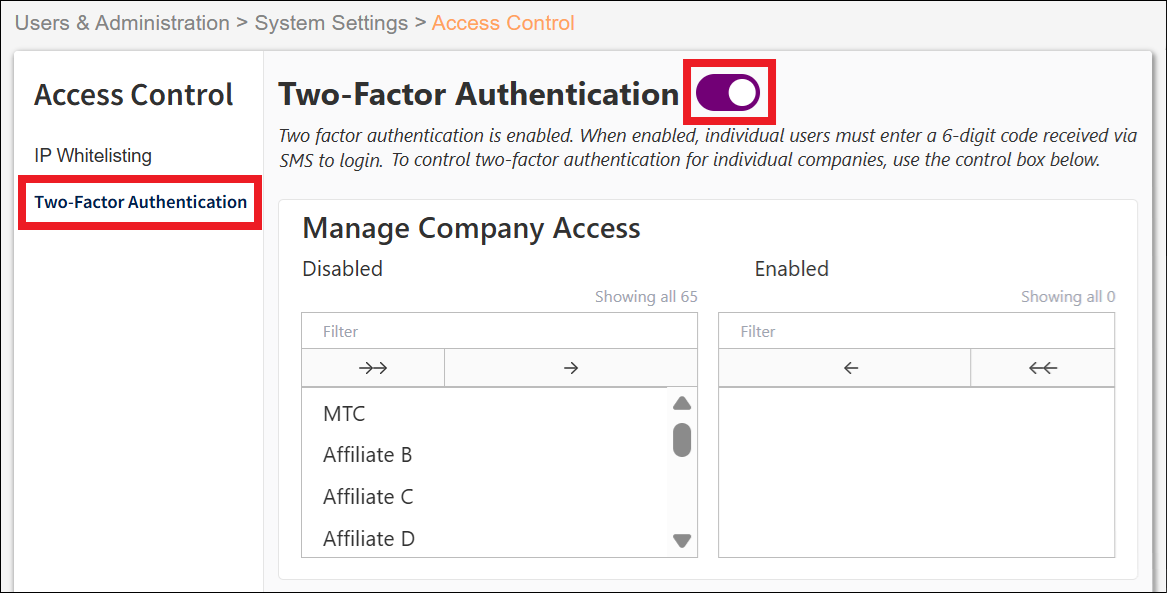 Two Factor Authentication 2FA – Forth
