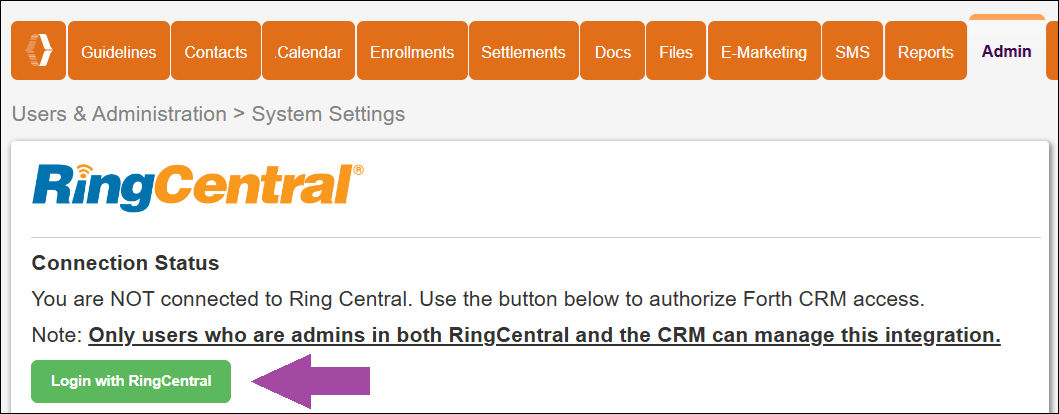 RingCentral Integration – Forth