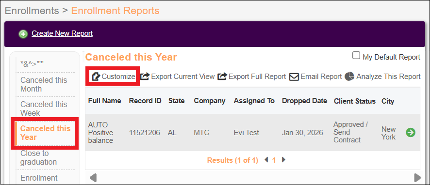 Enrollment Reports – Forth